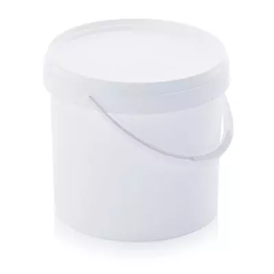 White pail with lid store