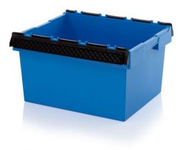 Storage bins with stacking brackets: Stacking Bins | NORAH Plastics