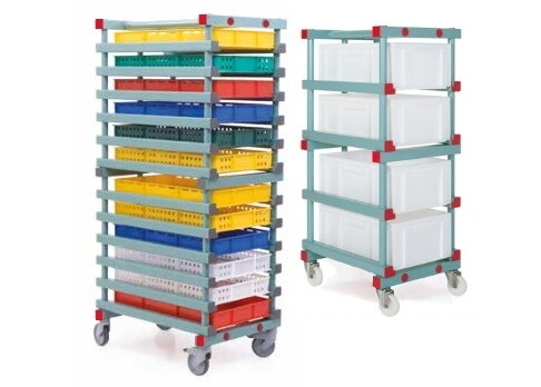 Plastic bin trolleys: Food-grade | NORAH Plastics