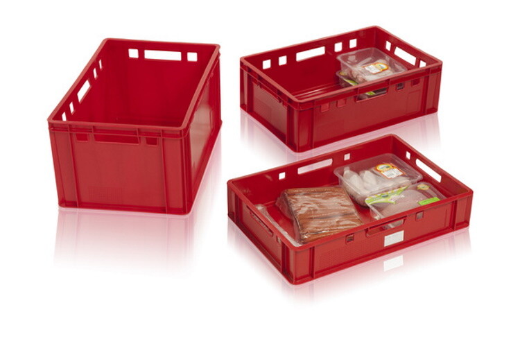 Meat Crates: Plastic E2 Bins and Containers | NORAH Plastics